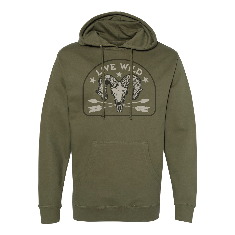 Ram Crest Hoodie - Army – Remi Warren